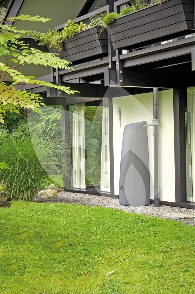 Garantia Elegance regenton 400 liter steengrijs | Tuinexpress.be